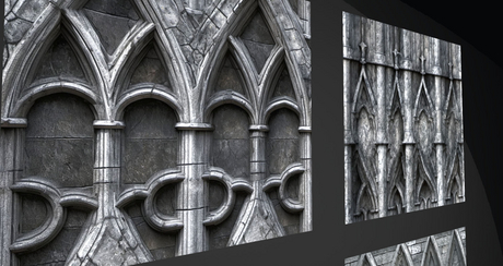 Second Life Marketplace - TGR - Stone - Gothic Column Walls Set A boxed